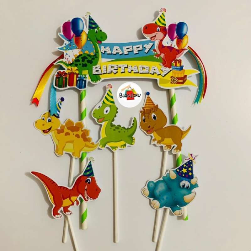 Promo Dinosaurus Cute Topper Cake Birthday / Hiasan Kue Ulang Tahun ...