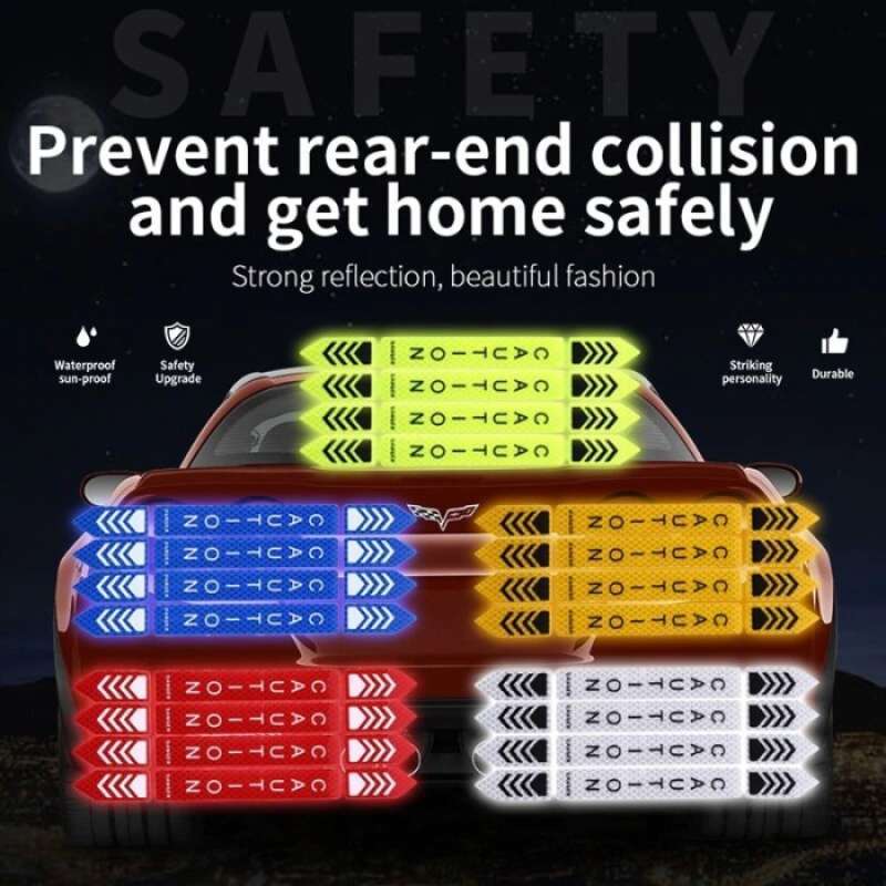 Promo Sticker Pintu Mobil Mata Kucing Rlective Safety Warning Caution ...