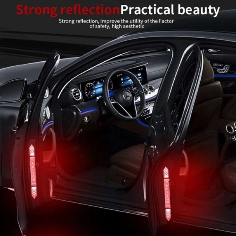 Promo Sticker Pintu Mobil Mata Kucing Rlective Safety Warning Caution ...