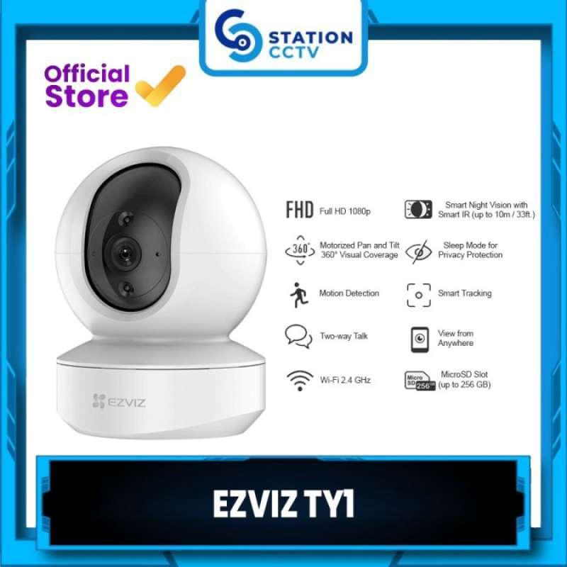Jual Ezviz Ty1 2mp 1080p Smart Wi-fi Pan & Tilt Tracking Indoor Di ...
