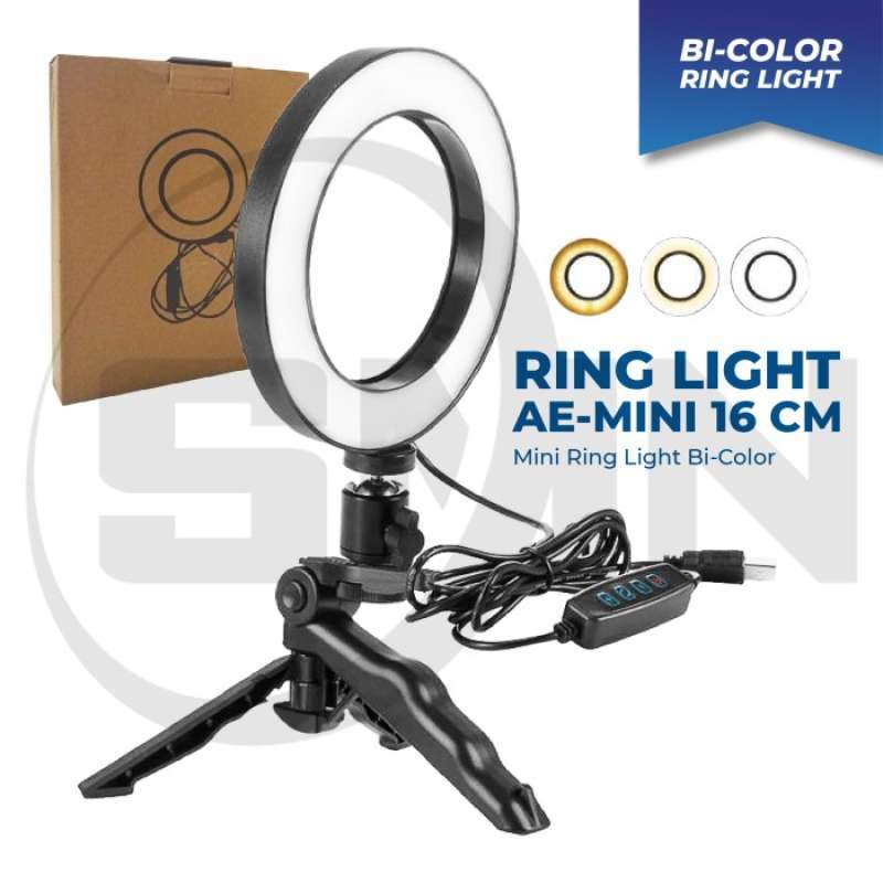 Jual Ringlight Ae Mini Bicolor 16cm Selfie Vlogger Livestreamer Di Seller Owl Store - Cengkareng ...