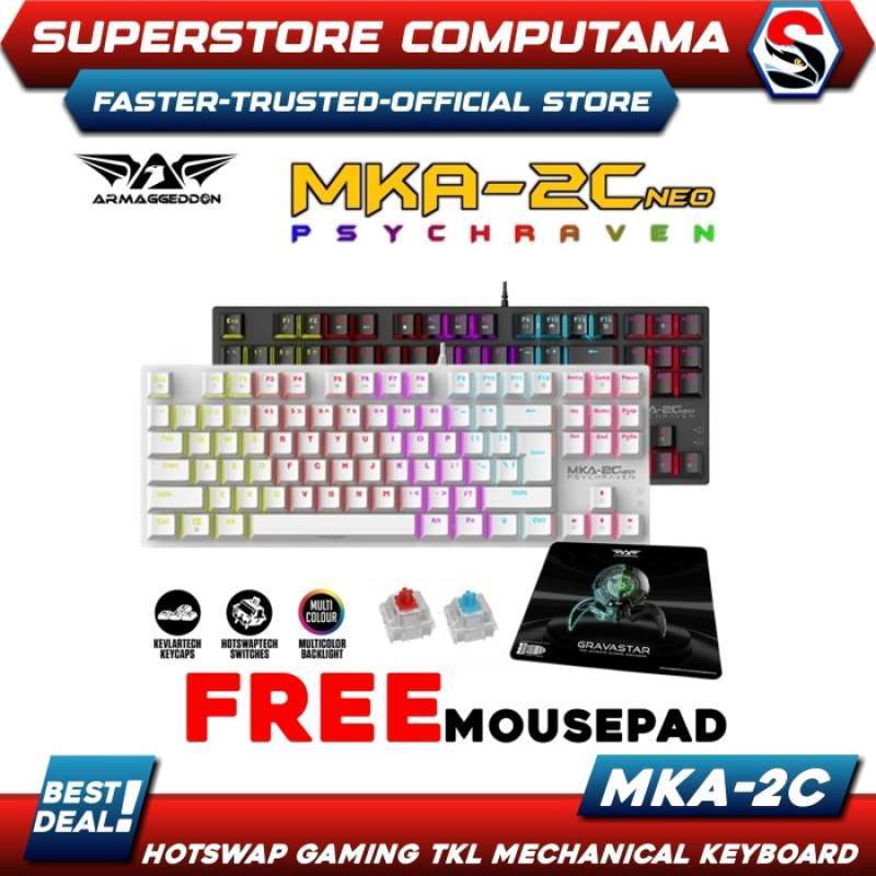 Promo 100% Produk Ori Keyboard Gaming Mechanical Armaggeddon Mka-2c Neo ...