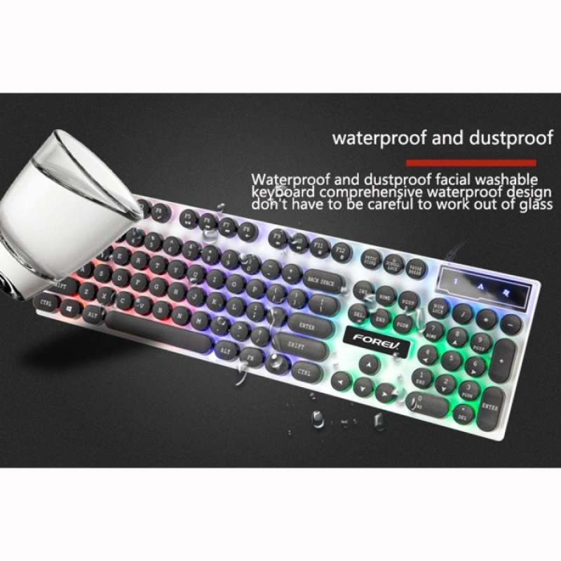 Promo 100% Produk Ori Gaming Keyboard Led Rgb Arabic Letter With Mouse ...