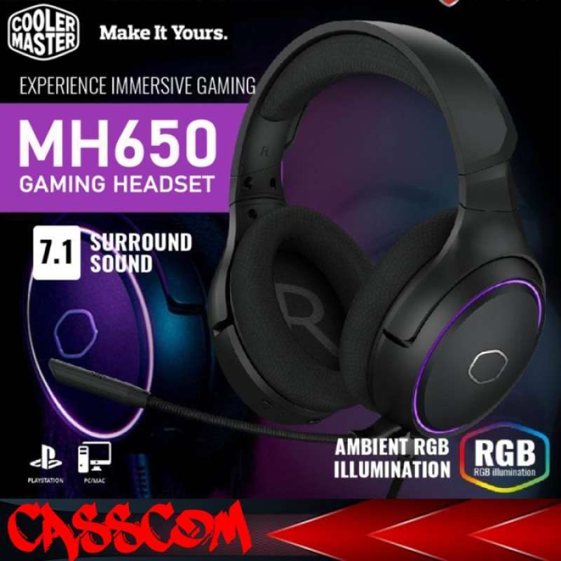 Promo 100% Produk Ori Cooler Master Mh650 Virtual 7.1 Surround Rgb ...