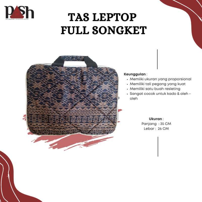 Jual Songket Pash - Tas Laptop Full Songket Khas Palembang - V.5 Di ...
