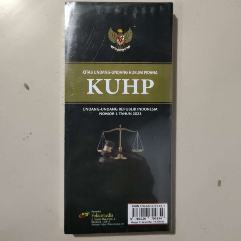 Jual Buku Kitab Undang-undang Hukum Pidana Kuhp Nomor 1 Tahun 2023 Di ...