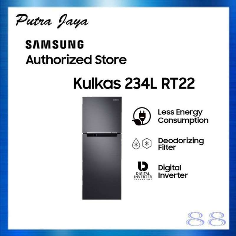 Promo Samsung Rt22 Rt22farbdb1/se Kulkas 2 Pintu Digital Inverter 234l ...