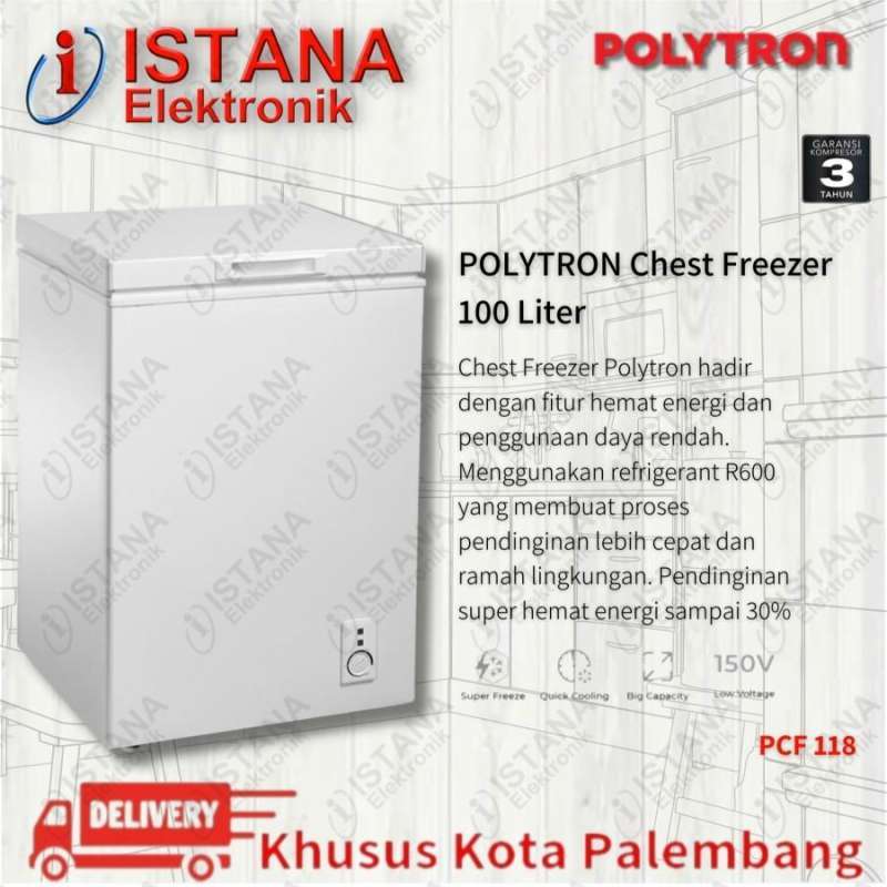 Jual Polytron Chest Freezer 100 Liter Pcf 118 Original, Murah & Diskon ...