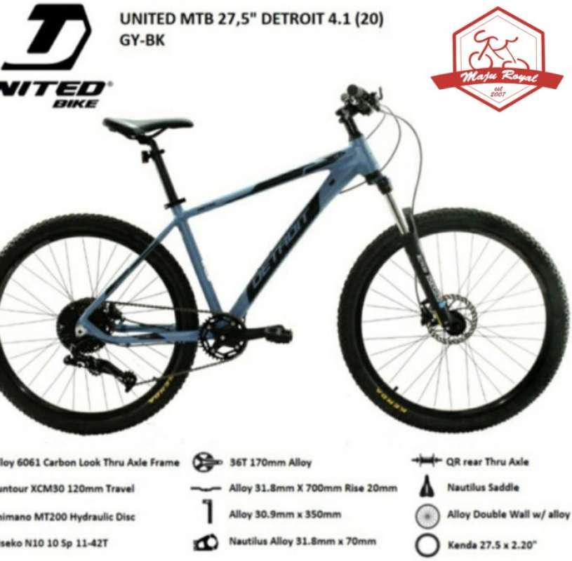 Jual Mtb United Detroit 4.1 Alloy 10 Speed Hidrolik 27.5 Inch Di Seller ...
