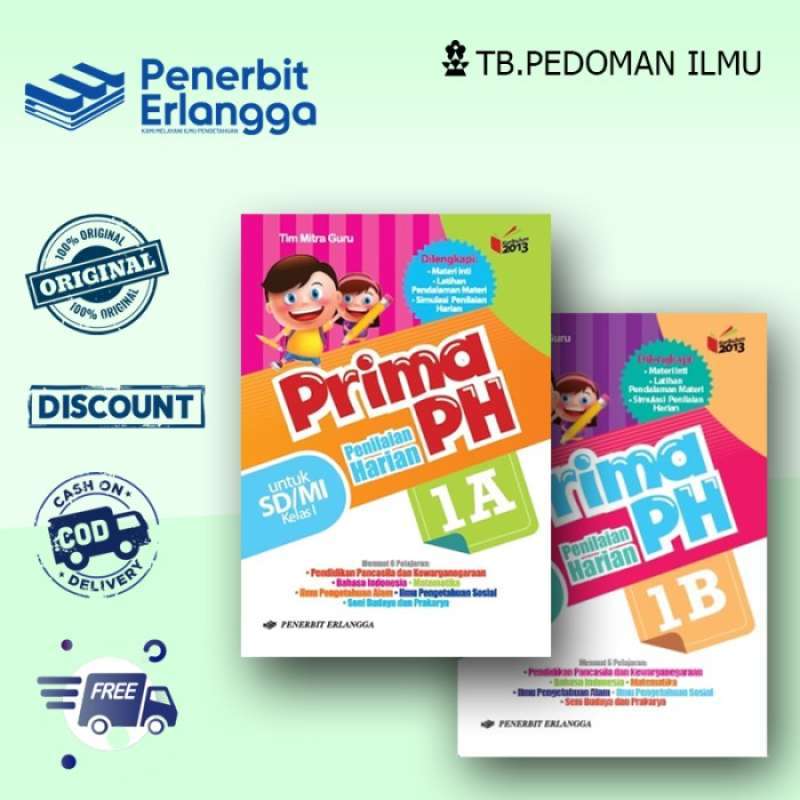 Jual Prima Ph 1a 1b Kelas 1 Sd Buku Soal Penilaian Harian Erlangga - 1a Di Seller Noelle ...