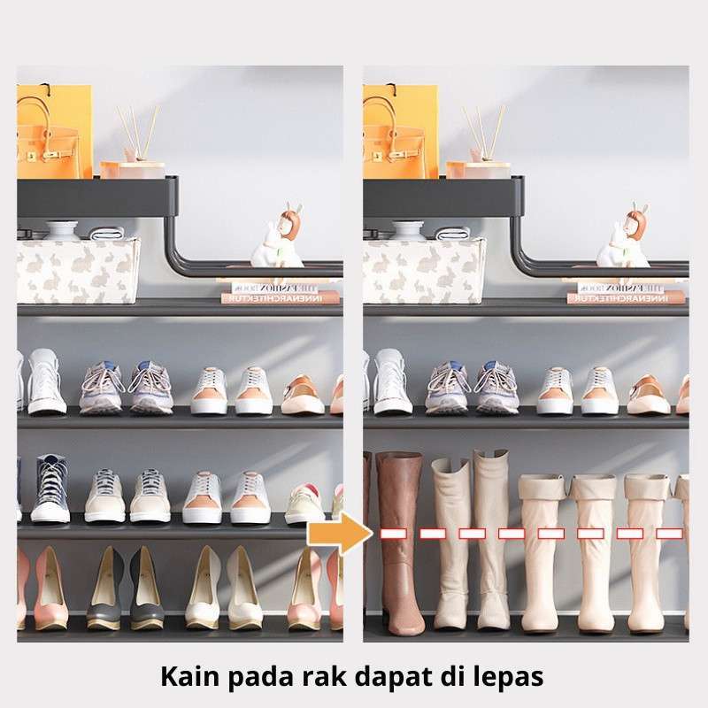 Promo Rak Satu Susun Minimalis Tempat Satu Sandal Multifungsi Shoe Rack ...