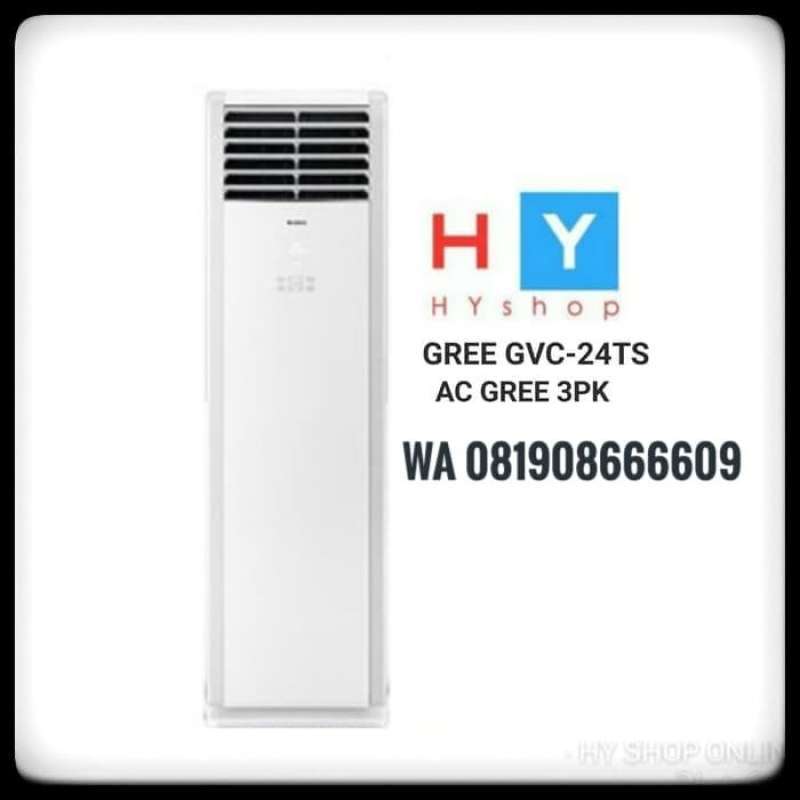 Jual Ac Floor Standing 3 Pk Gree Gvc-24ts Smart Wifi Touch Screen ...