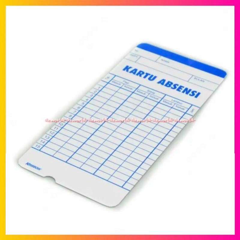 Jual Krisbow Kertas Kartu Absensi 100pcs Absen Card White Kartu ...