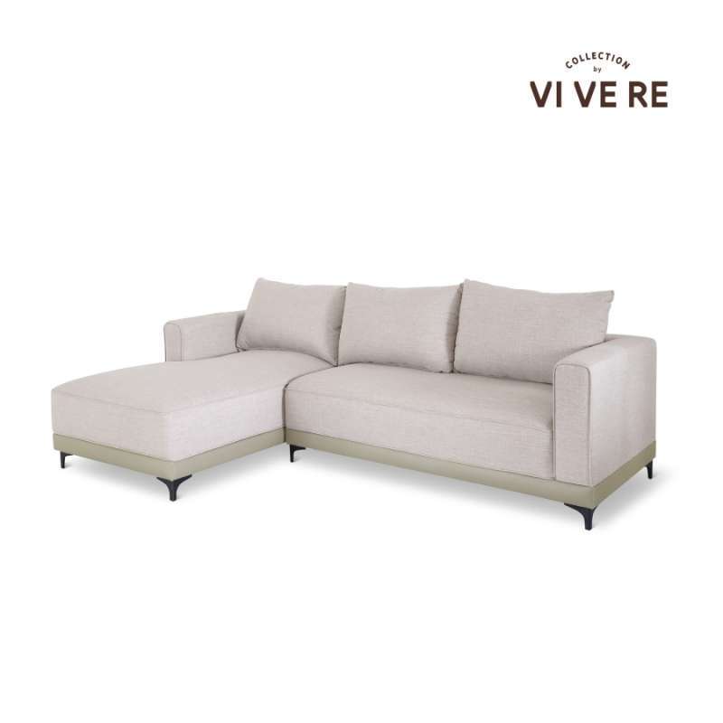 Promo Vivere Emma Sofa L Shape Grey Khaki - Sofa Ruang Tamu - Left ...