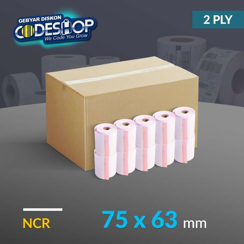 Promo Codeshop Kertas Struk Ncr 75 X 63 Mm 2 Ply Printer Dot Matrix ...