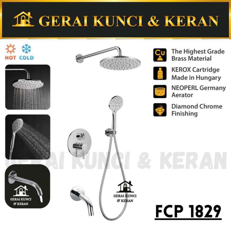 Jual Paloma Fcp 1829 Shower Tanam Concealed Set Keran Kran Panas Dingin ...