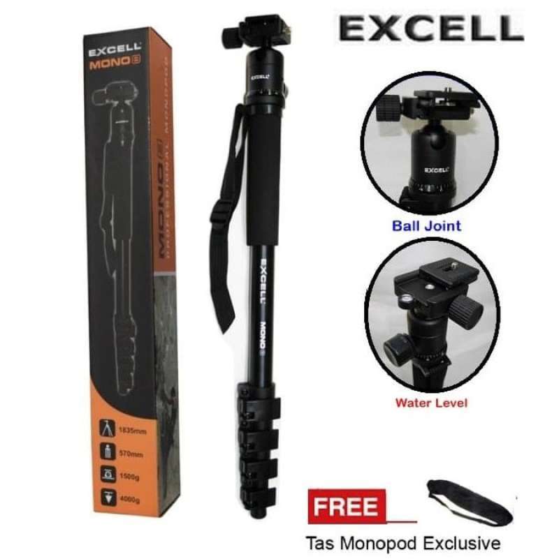 Jual Monopod Excell Mono 8 With Ballhead + Bag Di Seller Ayato ...