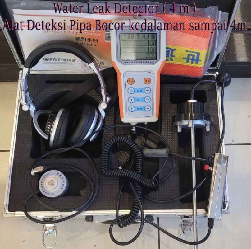 Jual Alat Deteksi Pipa Bocor Kedalaman Deteksi 4 M Water Leak Detector ...