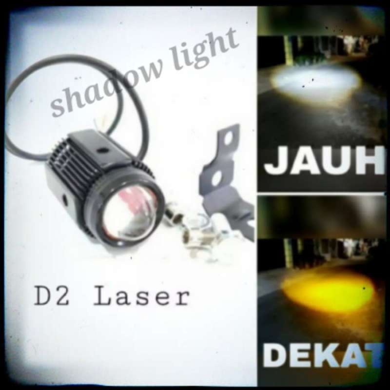 Promo Led Laser Mini Projector D2 Foglamp Lampu Tembak Sorot Motor ...
