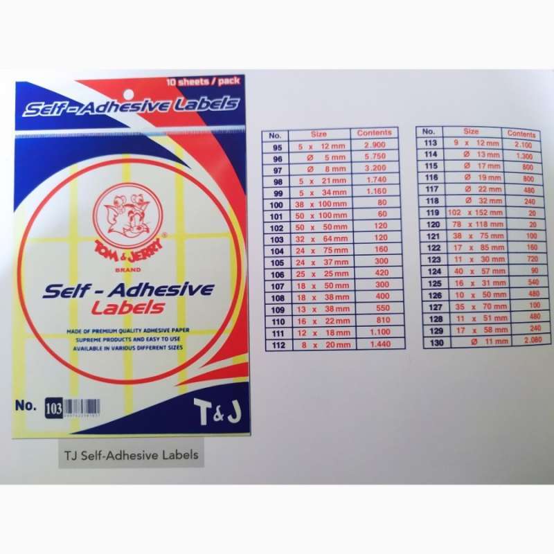 Jual Label Tom & Jerry (1 Pak Isi 10 Lembar) - 103 Di Seller Wiki ...