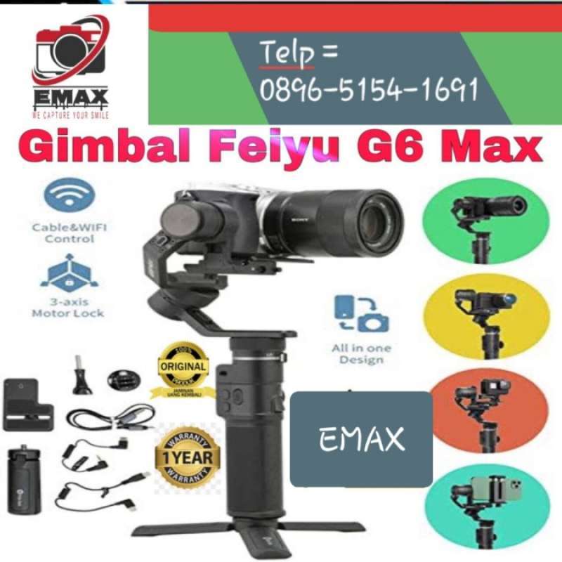 Jual Gimbal Feiyu G6 Max 3-axis Stabilizer Di Seller Indah Purnama Tech - Tegal Alur, Kota ...