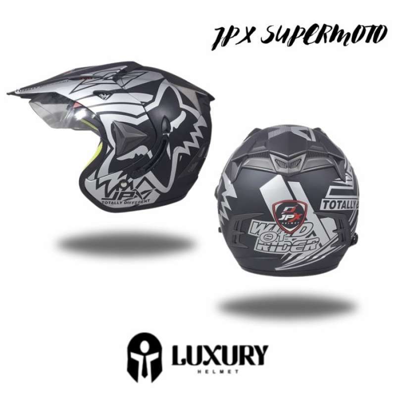 Promo Helm Jpx Supermoto Motif Diskon 33% Di Seller Kanzahana Store ...