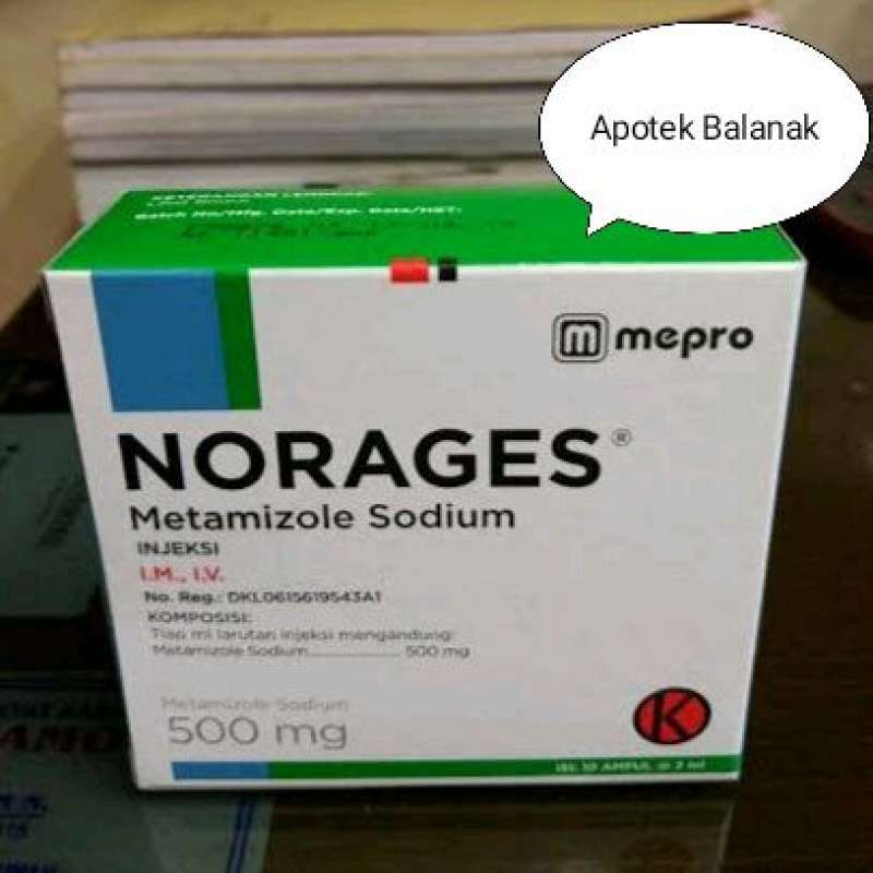 Jual Norages/metamizole/sodium/500mg/injeksi/box Di Seller Apotek ...