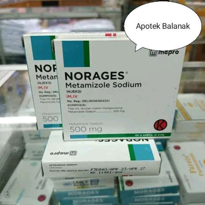 Jual Norages/metamizole/sodium/500mg/injeksi/box Di Seller Apotek ...