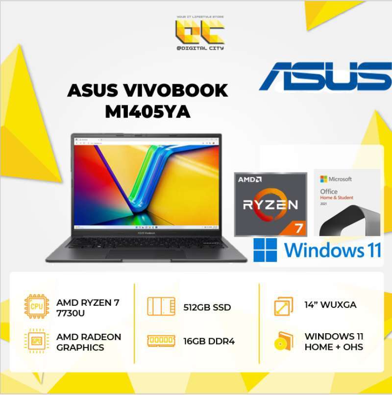 Jual Asus Vivobook 14 M1405ya Ryzen 7 7730 16gb 512gb W11+ohs 14.0wuxga ...
