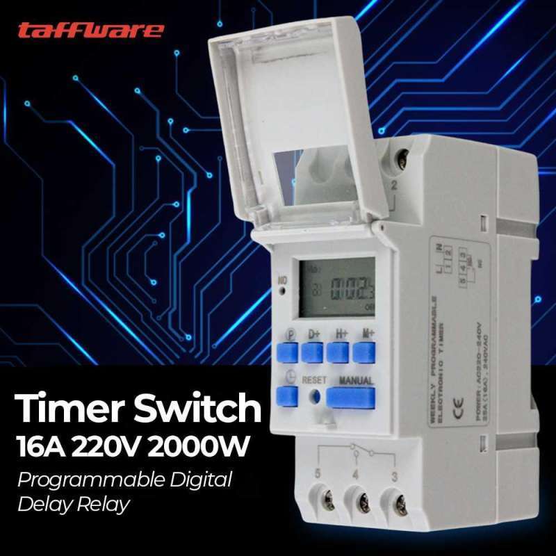 Jual Programmable Digital Timer Switch Relay 20 Program 220v/16a Thc15a ...