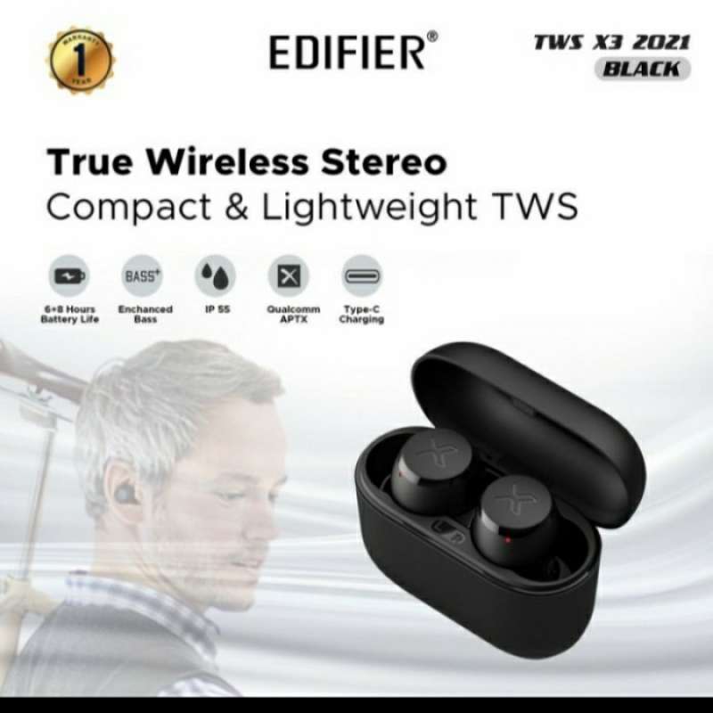 Promo Edifier Tws X3 ( True Wireless Stereo Earbuds ) Diskon 50% Di ...