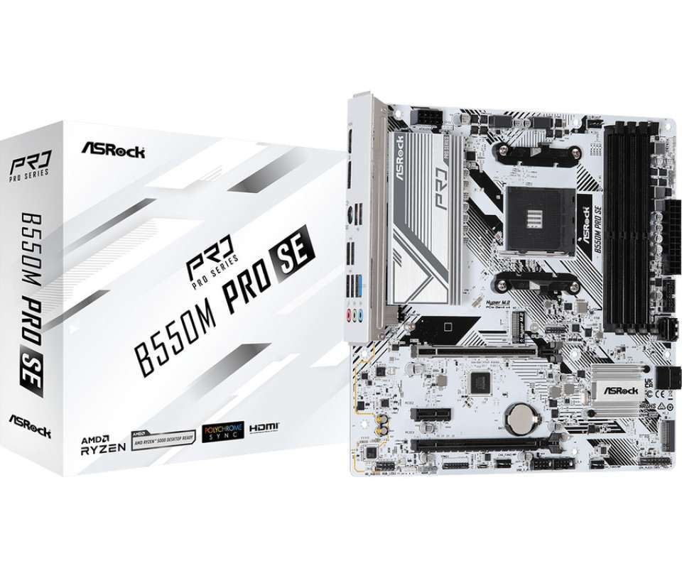 Jual Motherboard Asrock B550m Pro Se (socket Am4, B550) White Di Seller ...