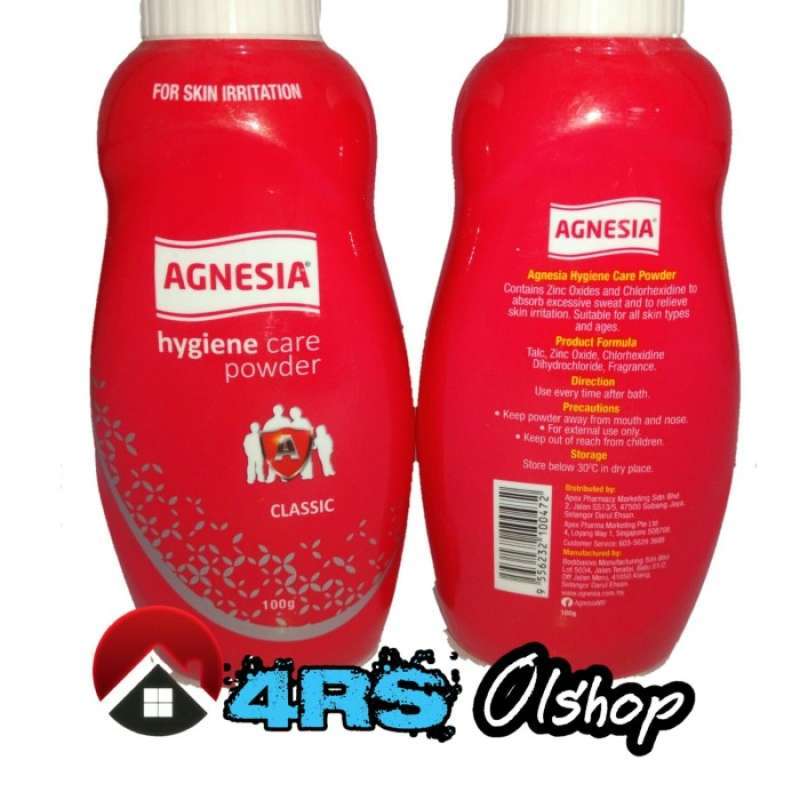 Jual Bedak Antiseptic Agnesia Malaysia Isi 100gr Di Seller Zenin ...
