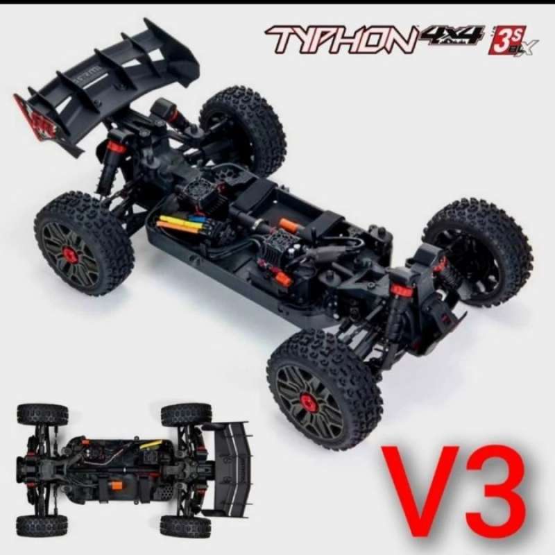 Jual Arrma Typhon V3 3s Blx Brushless Rtr 1/8 4wd Buggy (red) W/spektrum Sl Di Seller Velvet ...