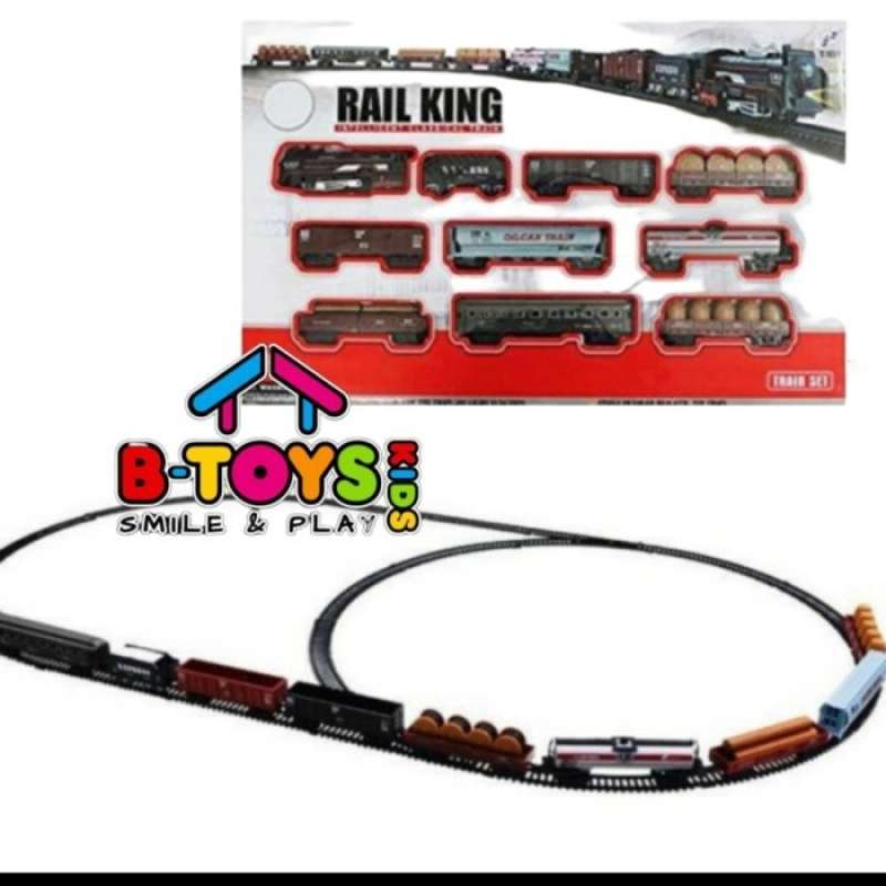 Jual Mainan Anak Ketera Api Rail King Mainan Kereta Railking Playset ...