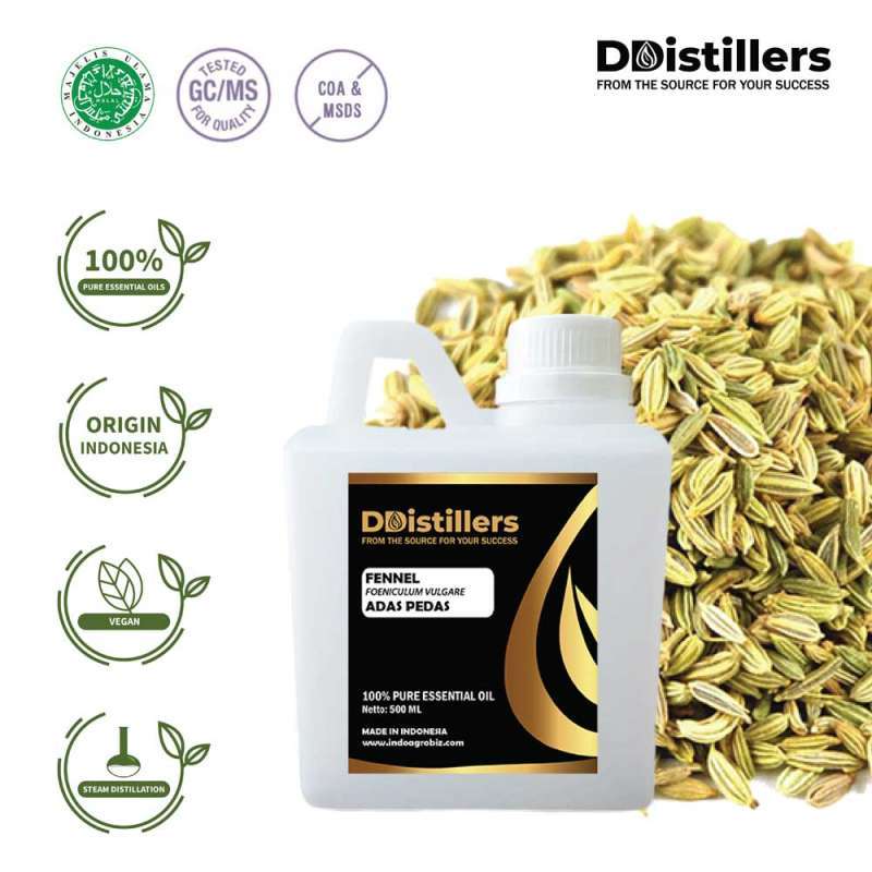 Jual Fennel / Adas Pedas Essential Oil Pure 100%, 500ml-1l Di Seller ...