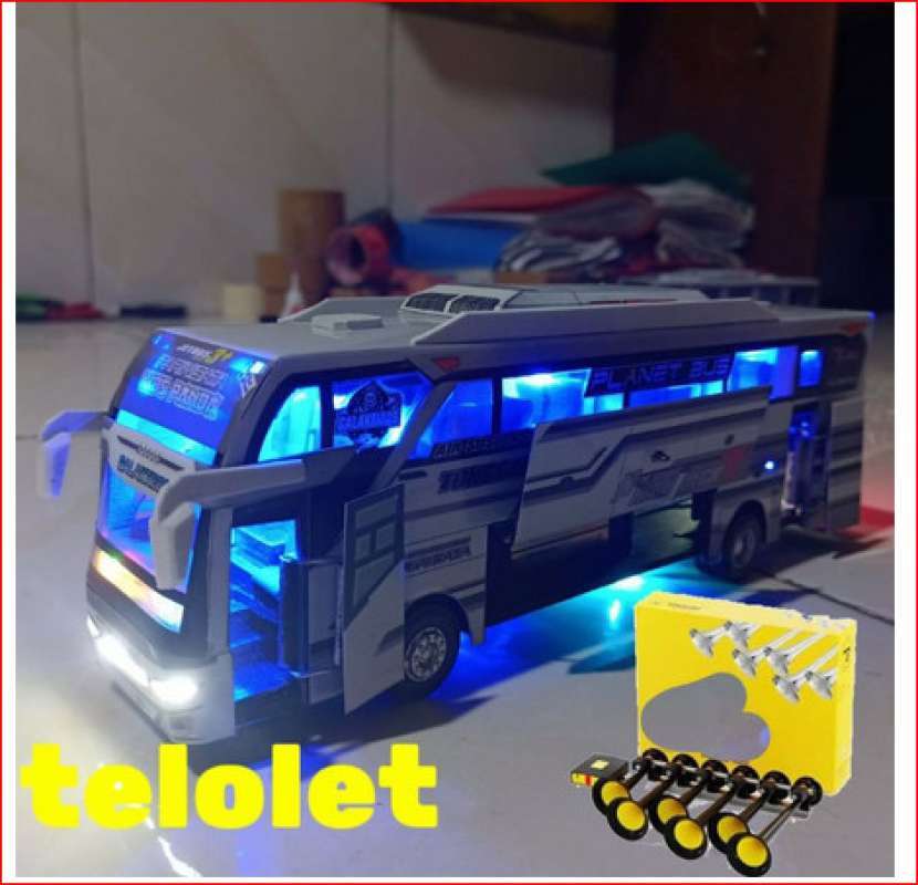 Jual Mainan Unik Miniatur Bis Bus Kids Panda Telolet Basuri Viral Full ...