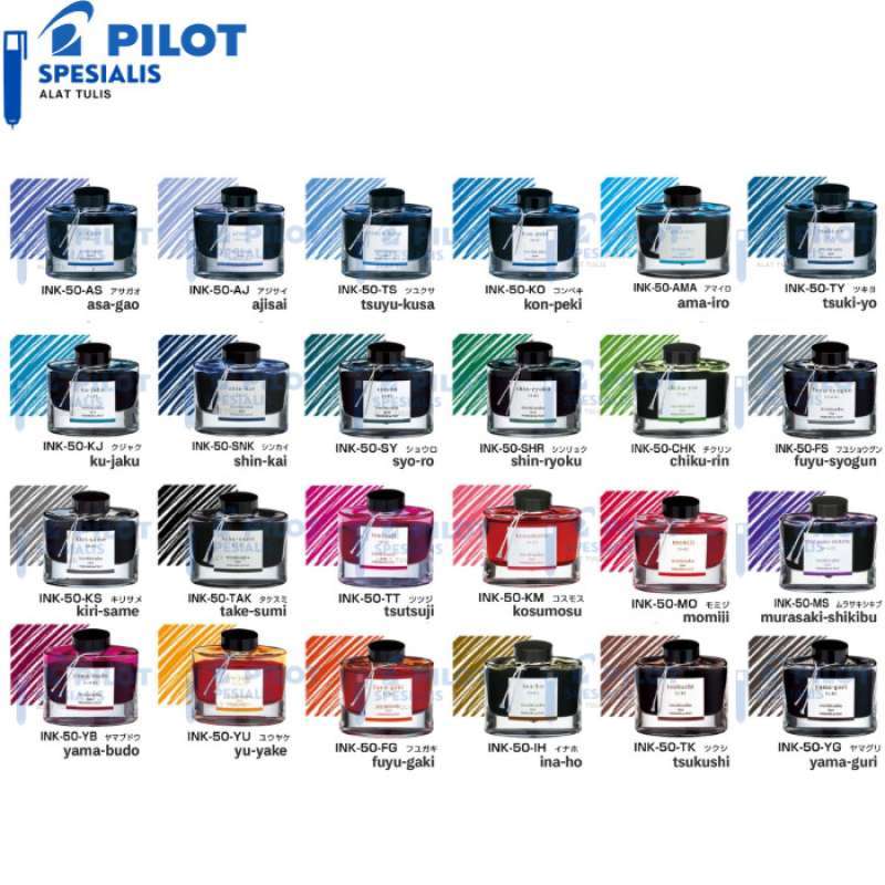 Jual Pilot Iroshizuku Ink 50 Ml / Tinta Iroshizuku Ink-50-int Fountain ...