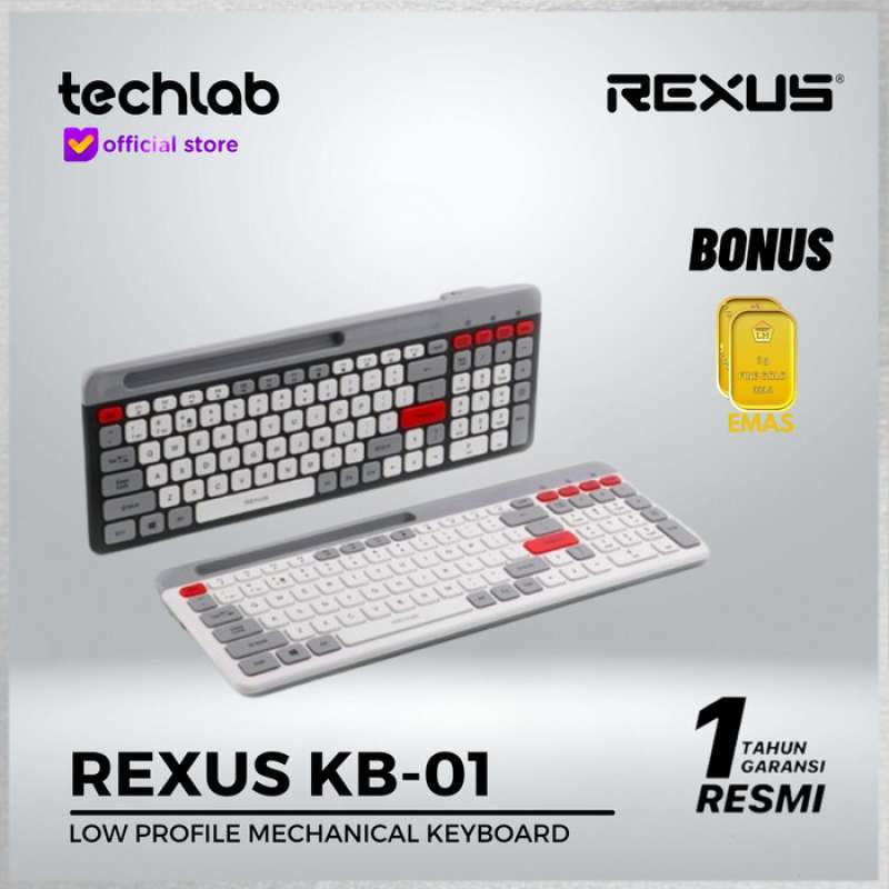 Promo 100% Produk Ori Rexus Kb02 / Kb-02 Keyboard Dual Connection ...