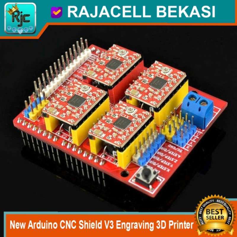 Promo New Arduino Cnc Shield V3 Engraving 3d Printer + 4x A4988 Stepper ...