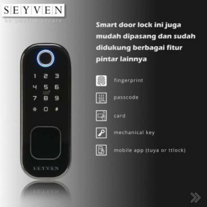 Promo Seyven Door Lock Smart Door Lock / Smart Lock Door Pintu Kayu ...