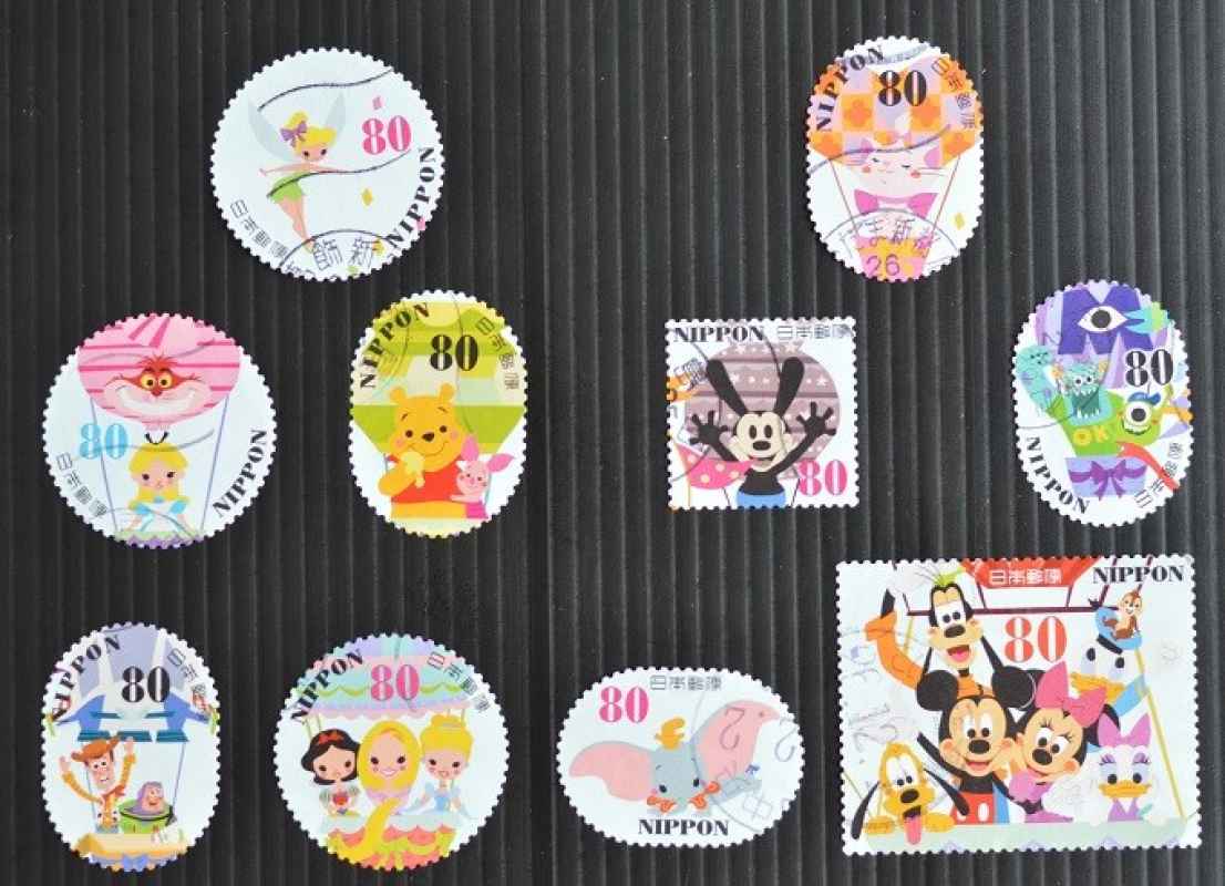 Jual Perangko Jepang 2013 - Disney Character - 80 Yen - Stamp Set Di ...
