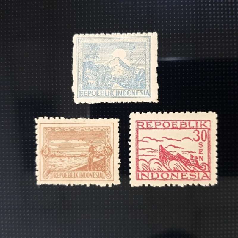 Jual Perangko/prangko Indonesia Seri Revolusi 1946. Cetakan Yogyakarta ...