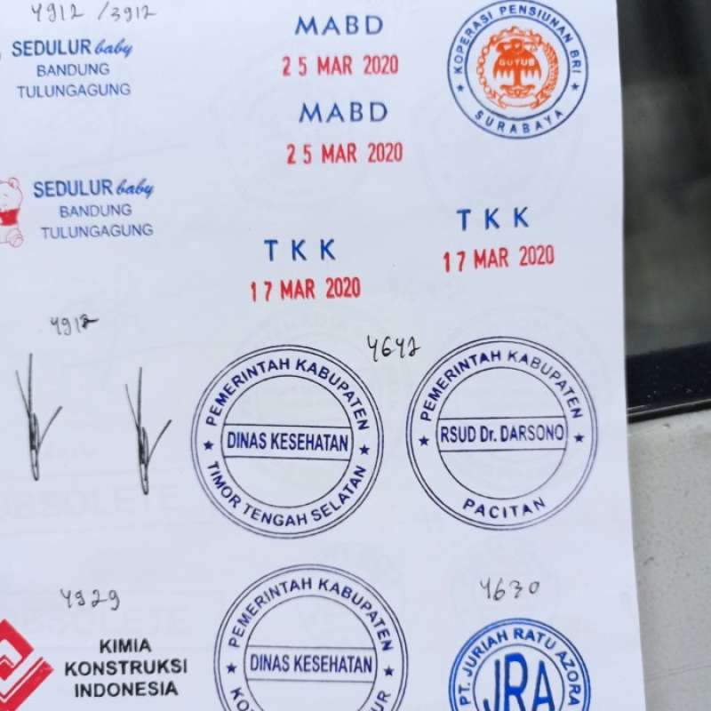 Jual Cetak Stempel Custom Trodat Lingkaran Bulat Nama Logo Perusahaan ...