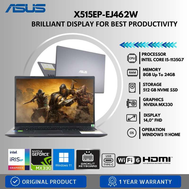 Promo Laptop Asus X515ep - Intel Core I5 1135g7 24gb 512gb Ssd Intel ...