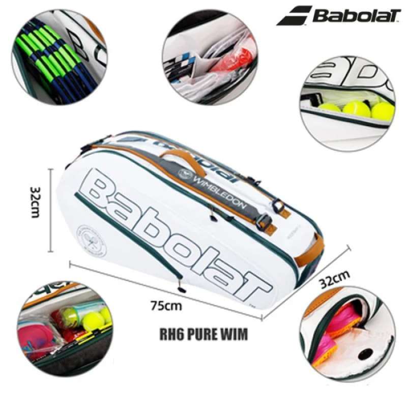 Jual Babolat Tennis Bag 6r Pure Aero Wimbledon Series - Tas Raket Tenis - Black Di Seller ...