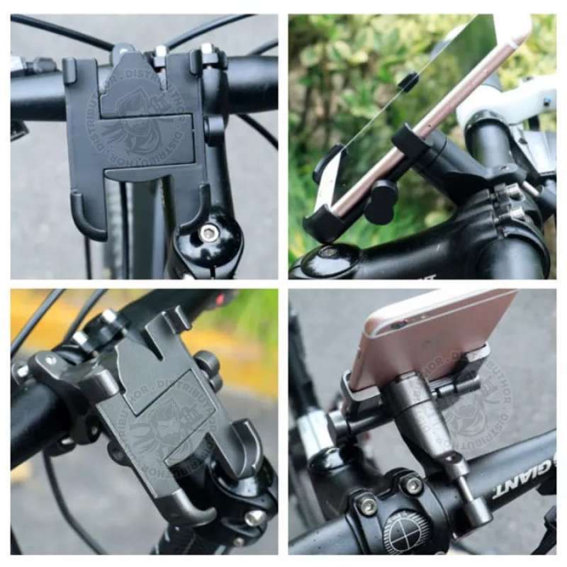 Jual Holder Hp Motor Besi Stang Full Alumunium Dudukan Penahan Hape Sandara - Silver Di Seller ...