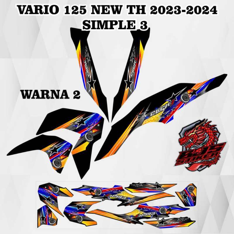 Promo Stiker Striping Vario 125 New 2023-2024 Simple 3- Stiker Decal Honda Vario 125 New 2023 ...