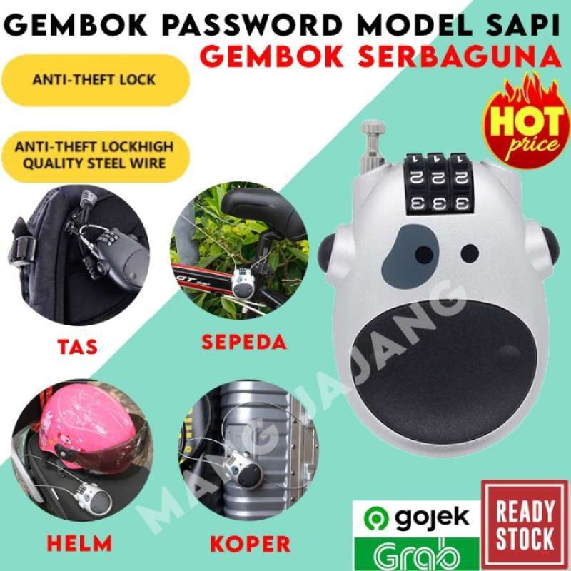 Jual Gembok Pengaman Helm Sepeda Tas Koper Kunci Kombinasi Lock ...
