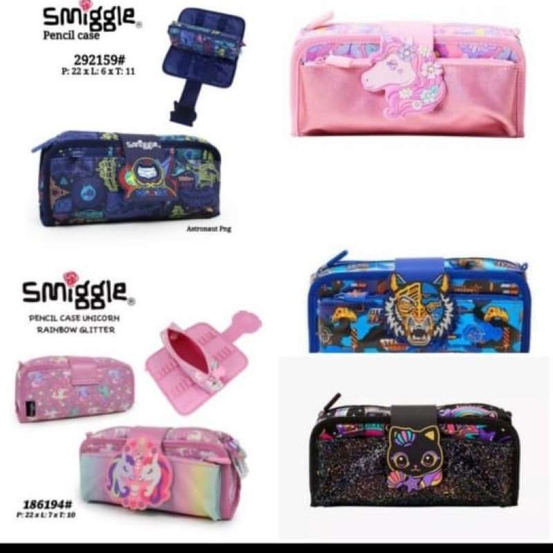 Jual Smiggle Utility Pencil Case Black Cat, Unicorn, Astronot/tempat ...